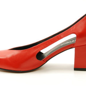 Audley | Shoes | Audley Red Cut Out Pumps | Poshmark